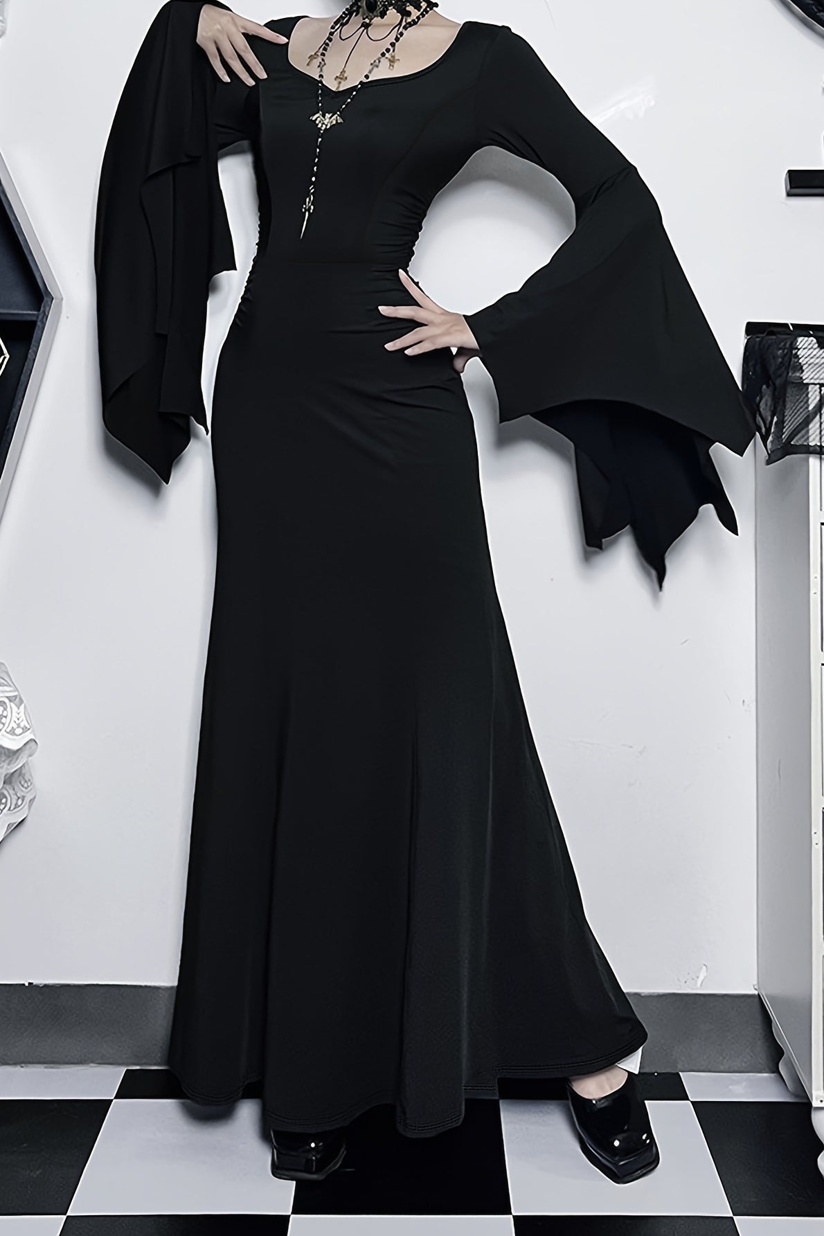 Batwing Slim Gothic Dress – Shop PrincessAce