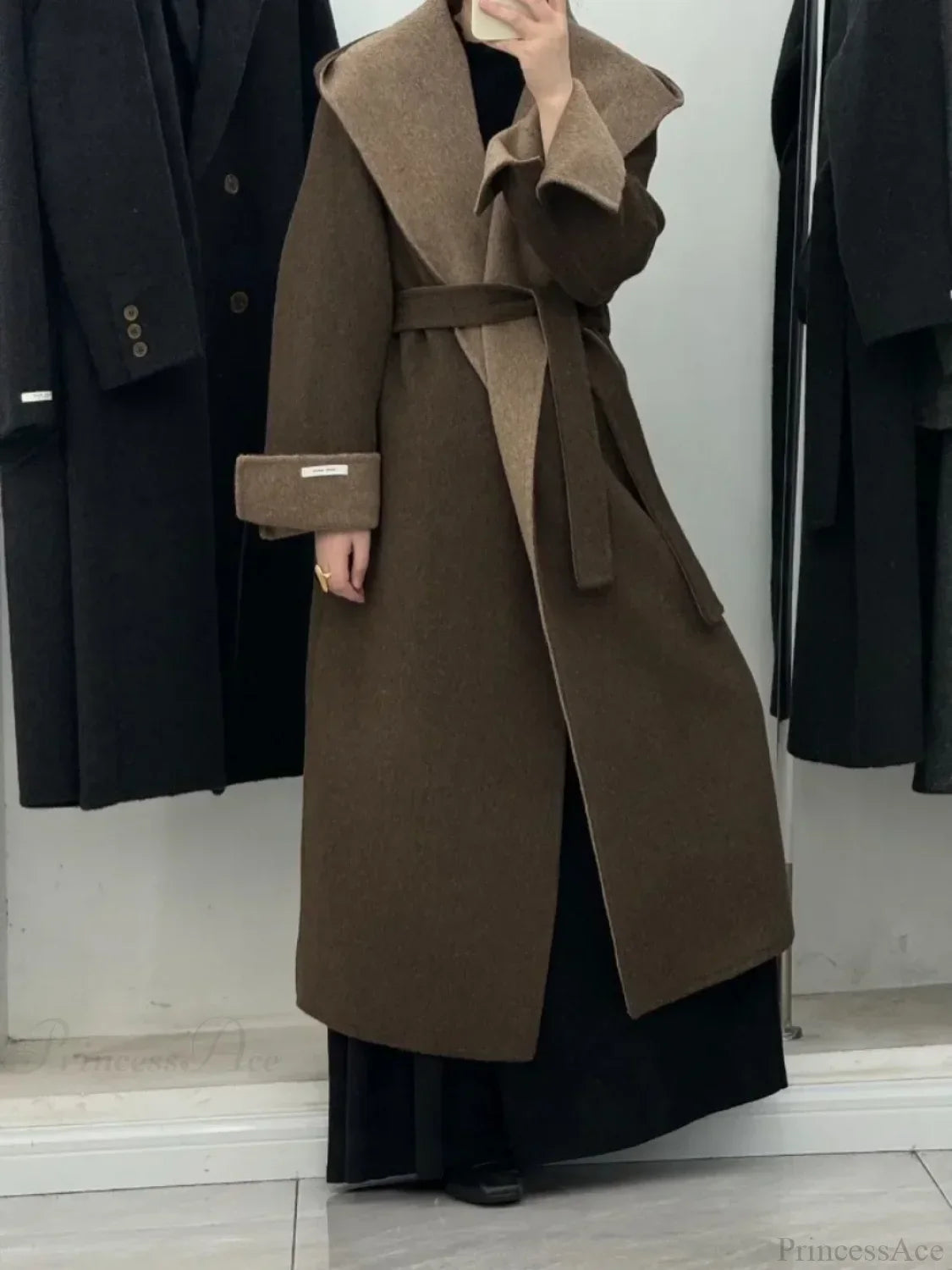 Wool Hooded Office Lady Cashmere Overcoat – Shop PrincessAce